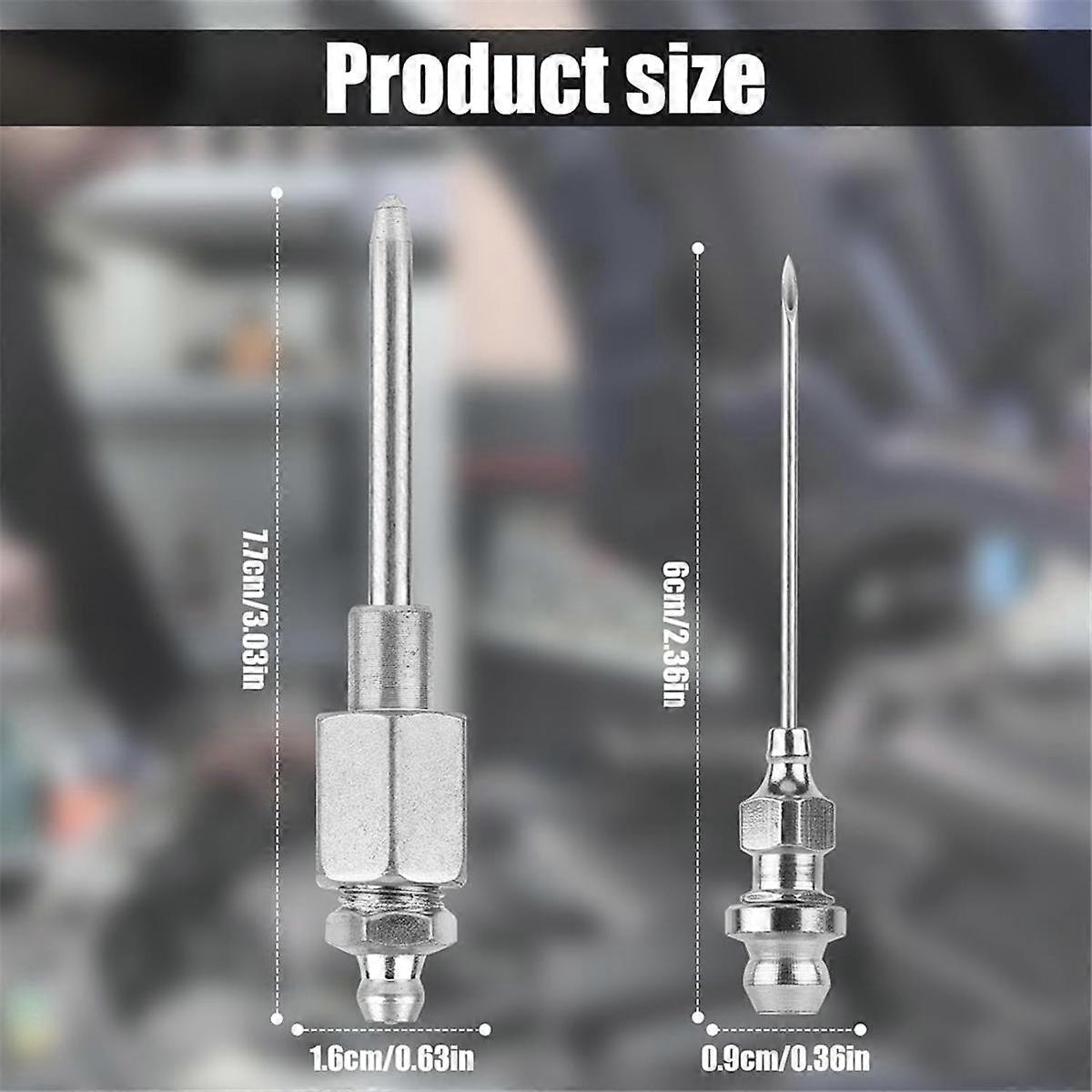6pcs Grease Needle Nozzle Kit, Steel Grease Nozzle Needle Dispenser ...