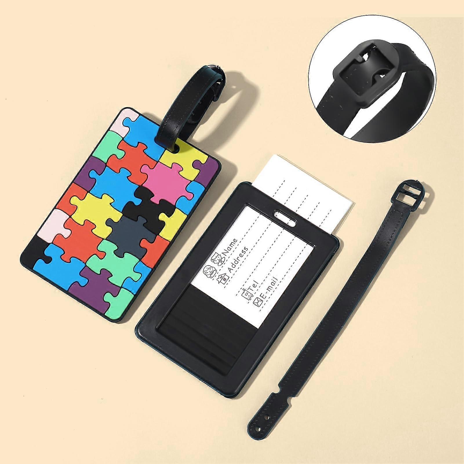 4 Pcs Luggage Tags for Suitcases PVC Secure Suitcase Tags with Name ID Card Suitcase Baggage ...