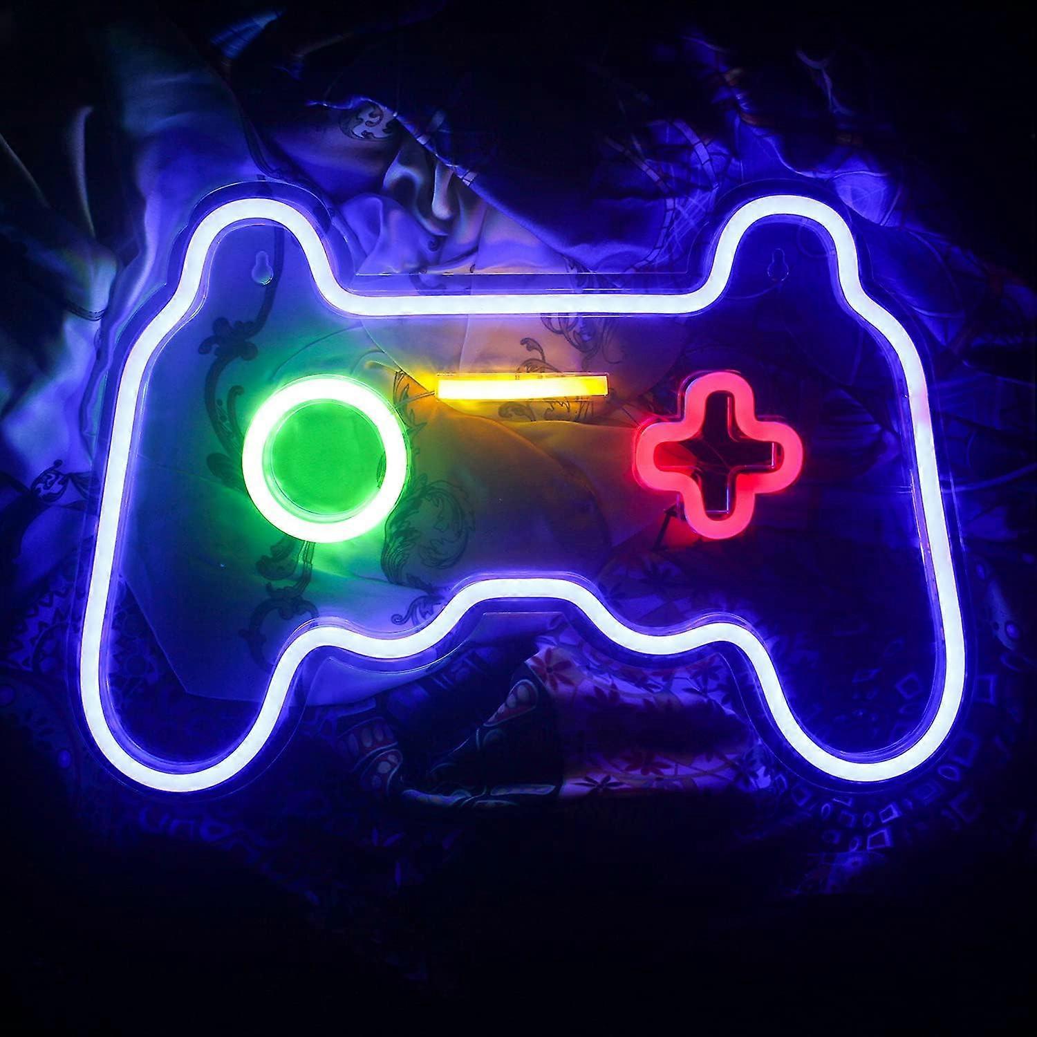 Gamer Neon Sign Gamepad Controller Neon Signs Neon Light Gaming Wall ...