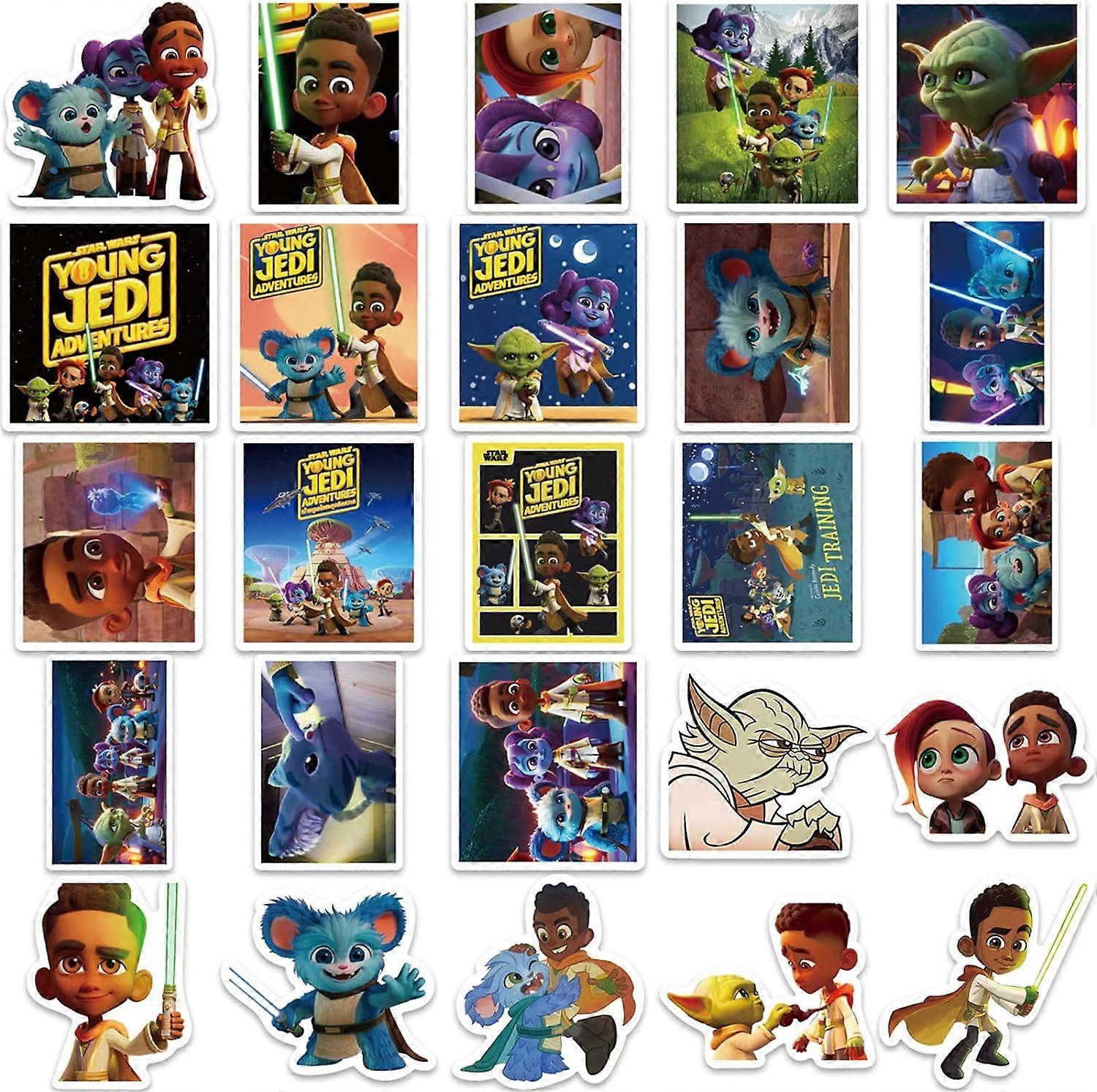 50Pcs Cartoon Star Wars: Young Jedi adventures Stickers for Kids Kawaii ...