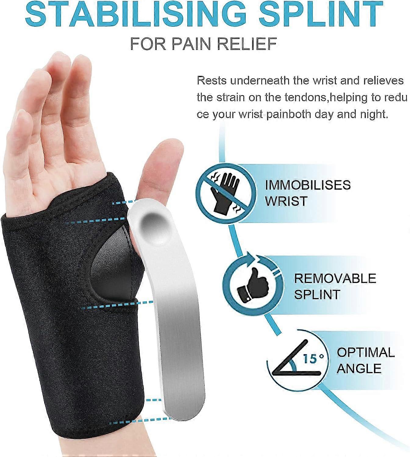 Wrist Splint, Carpal Tunnel, Tendinitis and Arthritis Cushion to Help ...