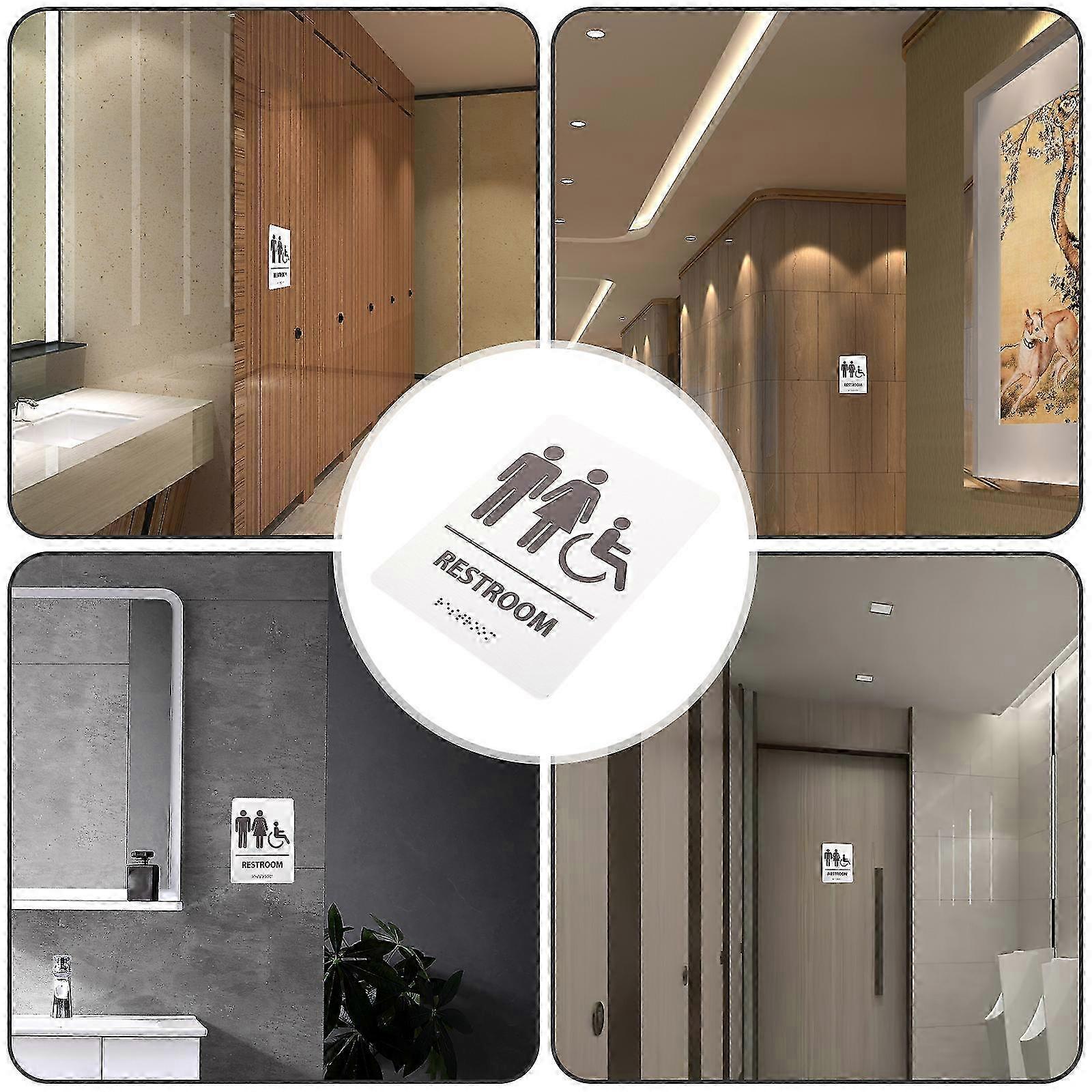 Braille Washroom Sign Business Toilet Sign Handicap Bathroom Sign ...