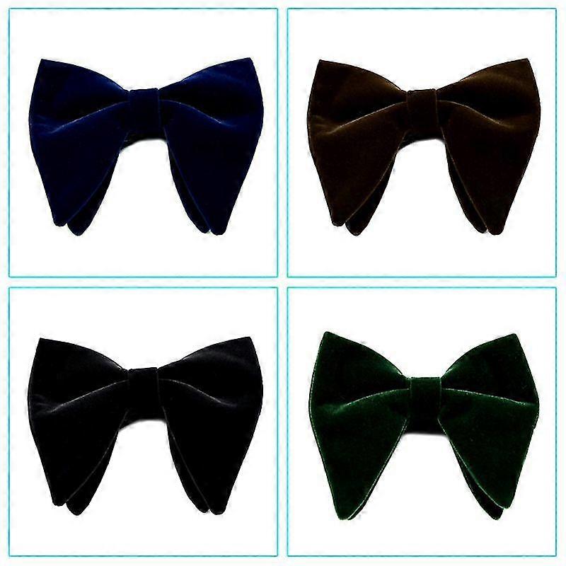 Velvet Bow Tie Tuxedo | Oversized Velvet Bow Tie | Bow Tie Man Velvet - Men's Vintage | Fruugo UK