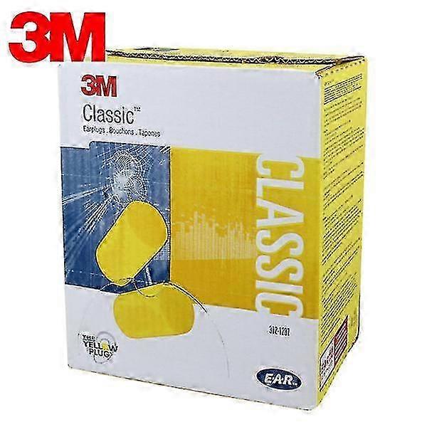 3m Ear Classic Earplugs, 50 pairs packed in pairs, Yellow, Snr 28db ...