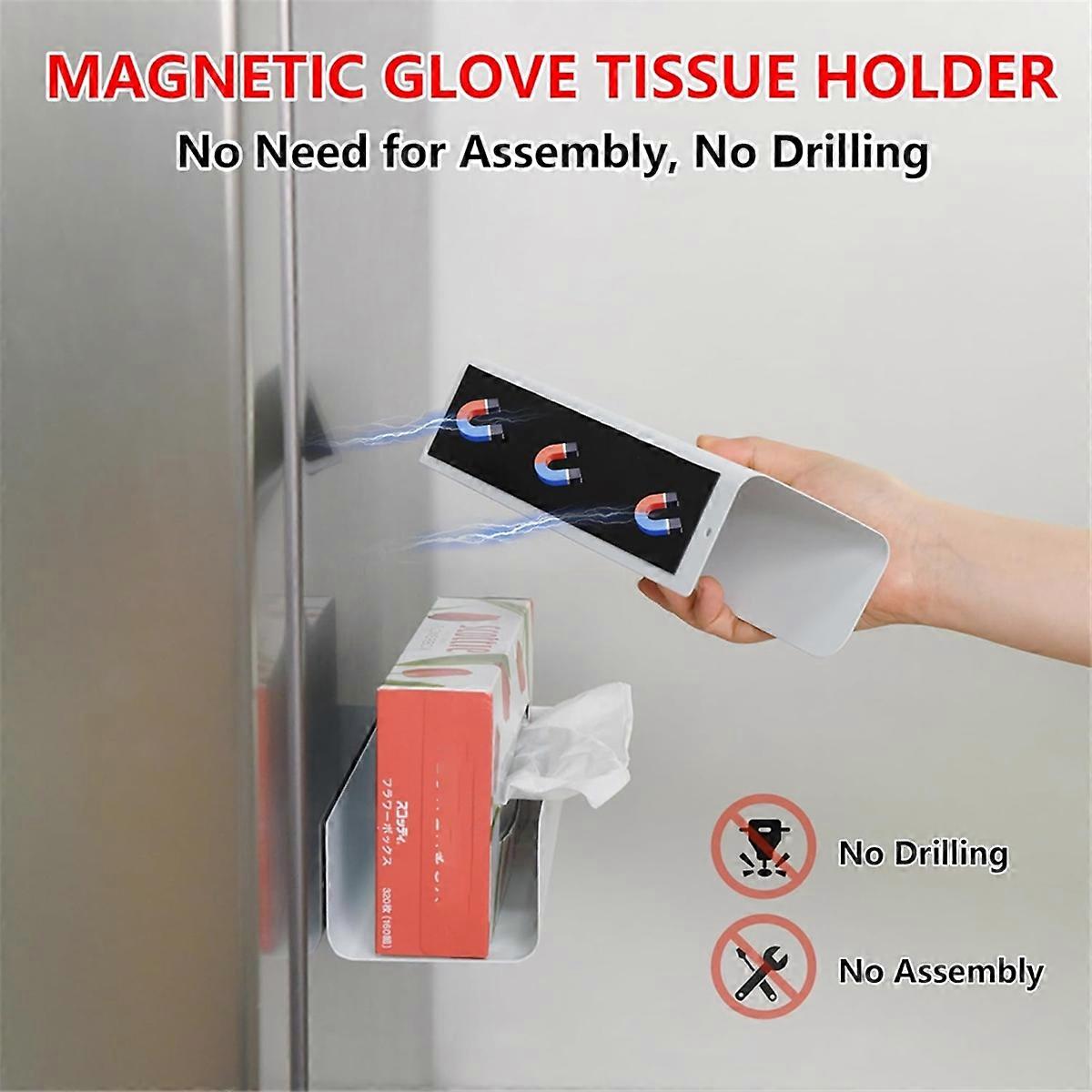 Magnetic Glove Tissue Dispenser Paper Towel Holder Wall Mount Fridge ...
