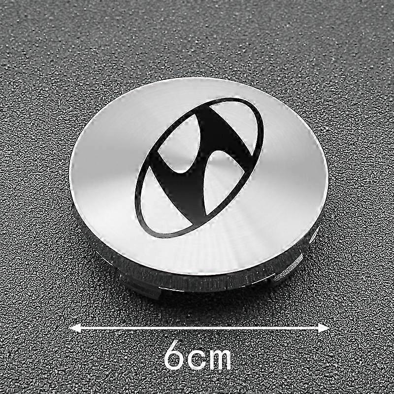 4pcs Car Wheel Center Hubcaps Emblem Stickers For Hyundai I10 I20 I30 ...