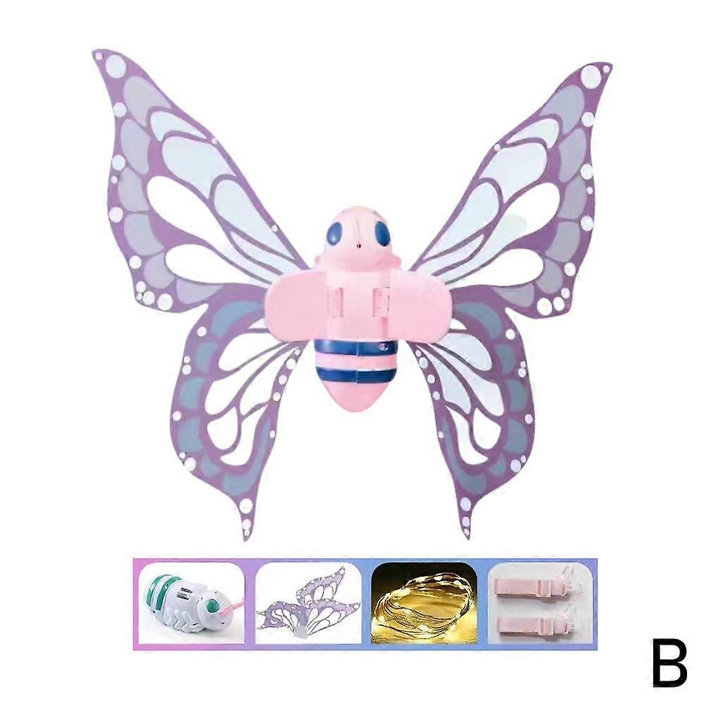 Princess LED Flower Fairy Wing Light Up Moving Butterfly Wing Plastic ...