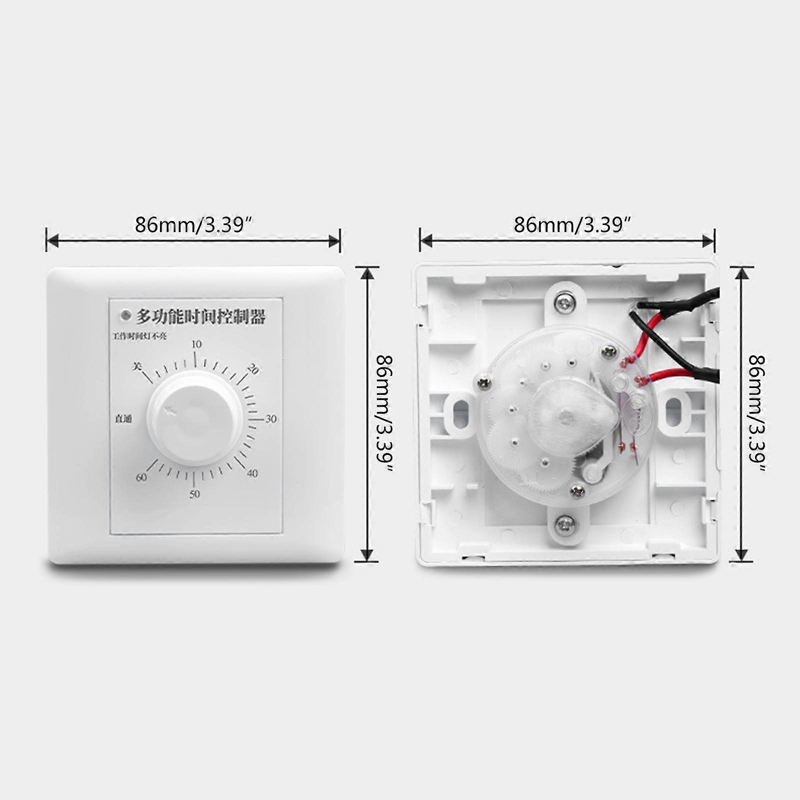 60/120Min Timer Plugs Control Switch Socket AC220V Push Button Switch for Home Electronic ...
