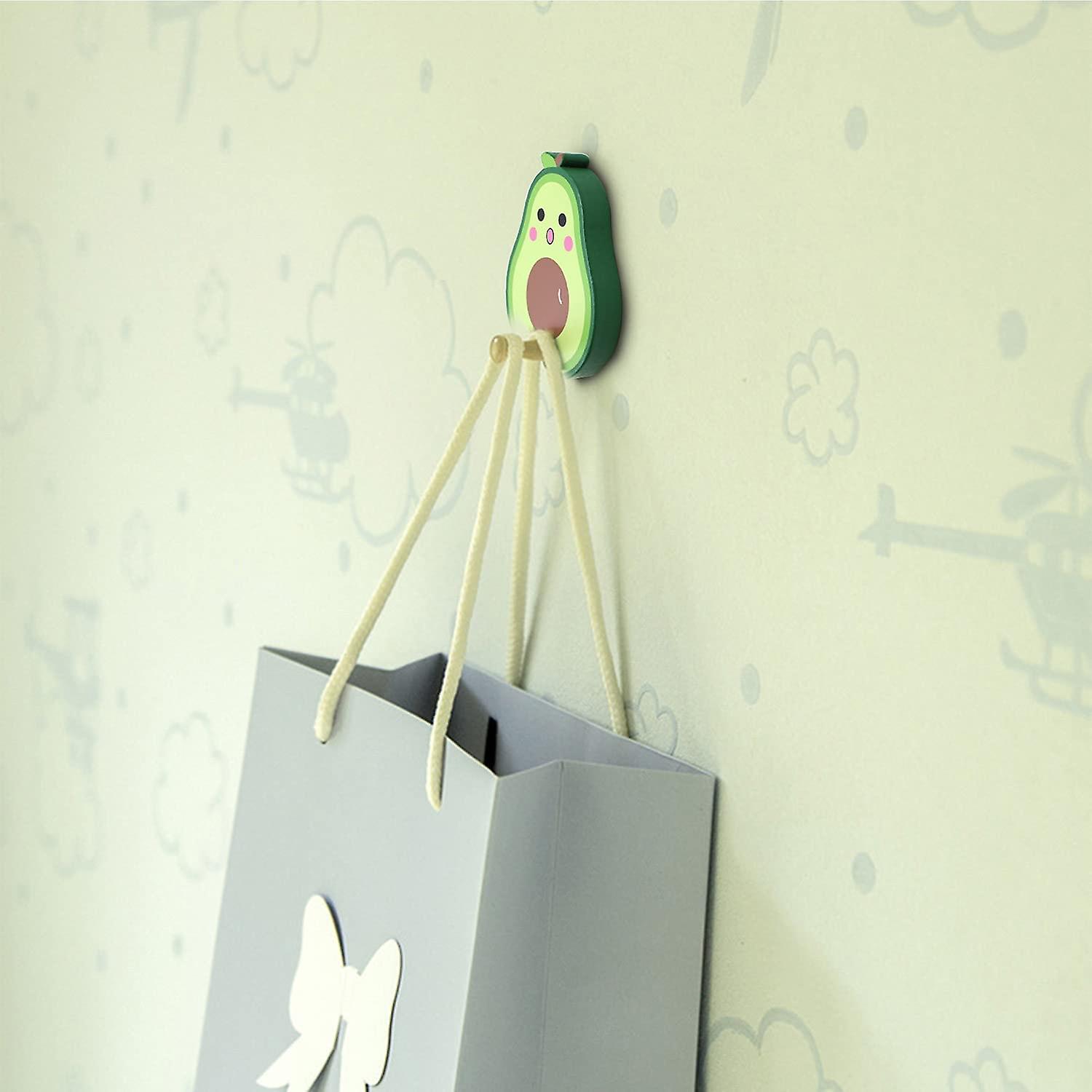 Self Adhesive Hooks, Cute Cartoon Wooden Sticky Hooks, Wall Hooks Stick ...