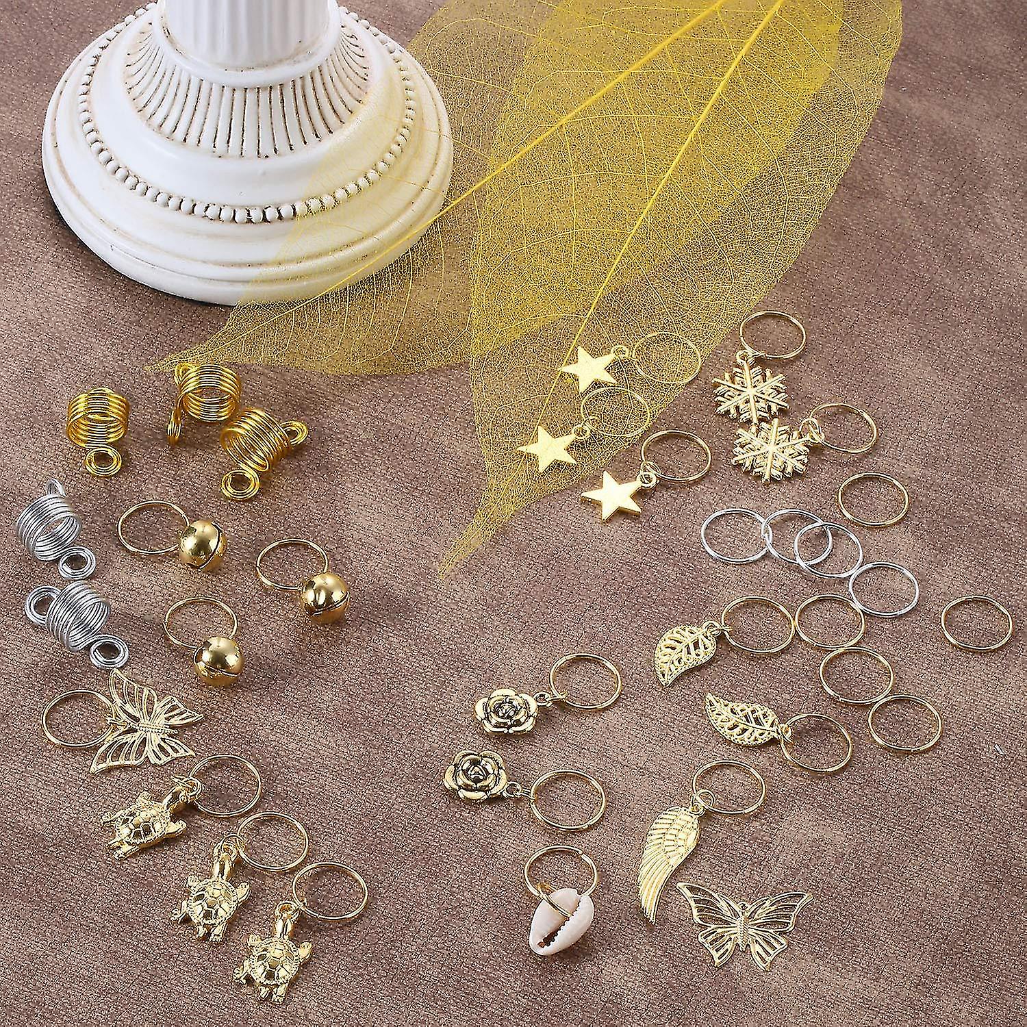 120 Pieces Hair Jewelry Rings Aluminum Hair Accessories Hair Rings ...