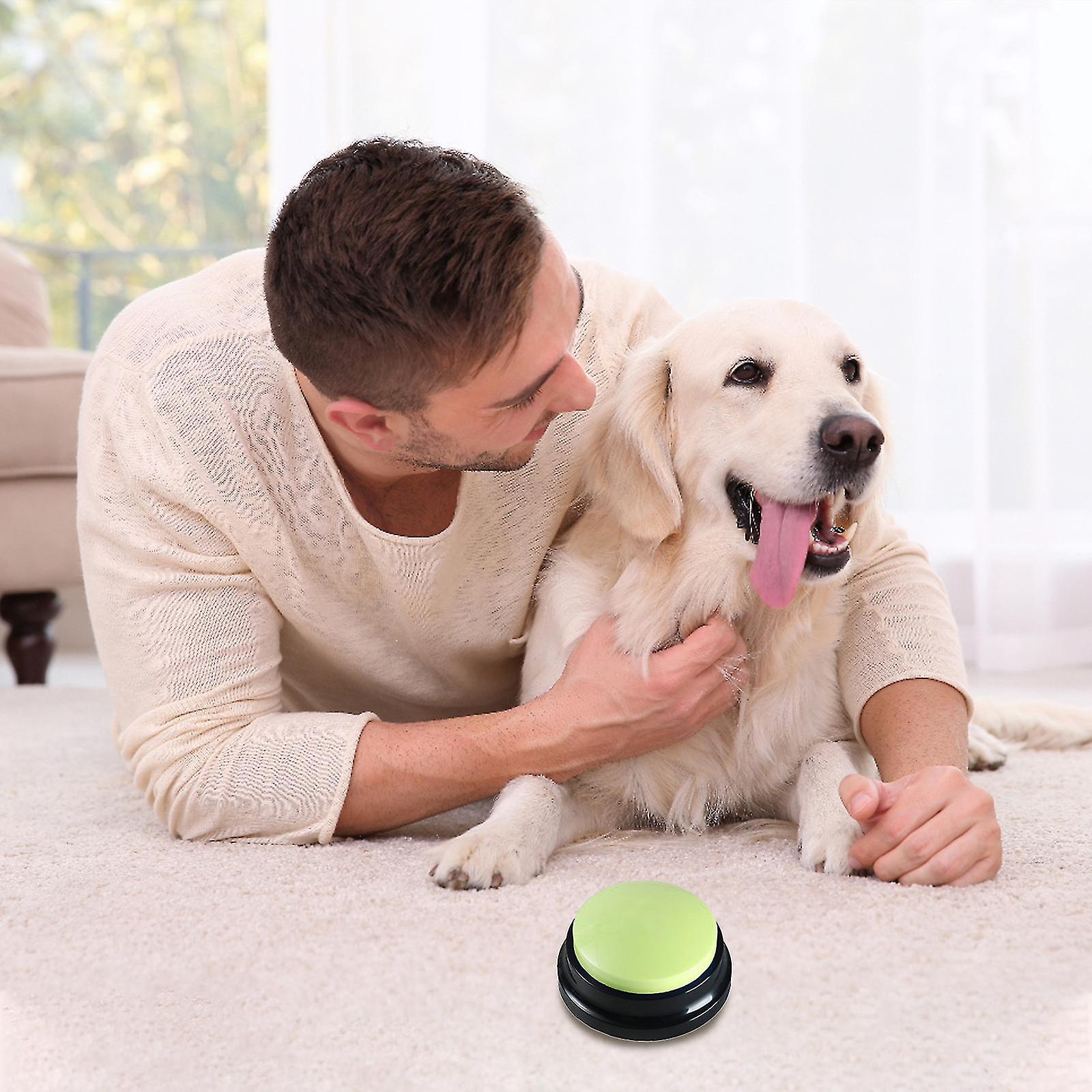Enregistrable Dog Talking Button Voice Sound Interactive Toy Pet Answer ...