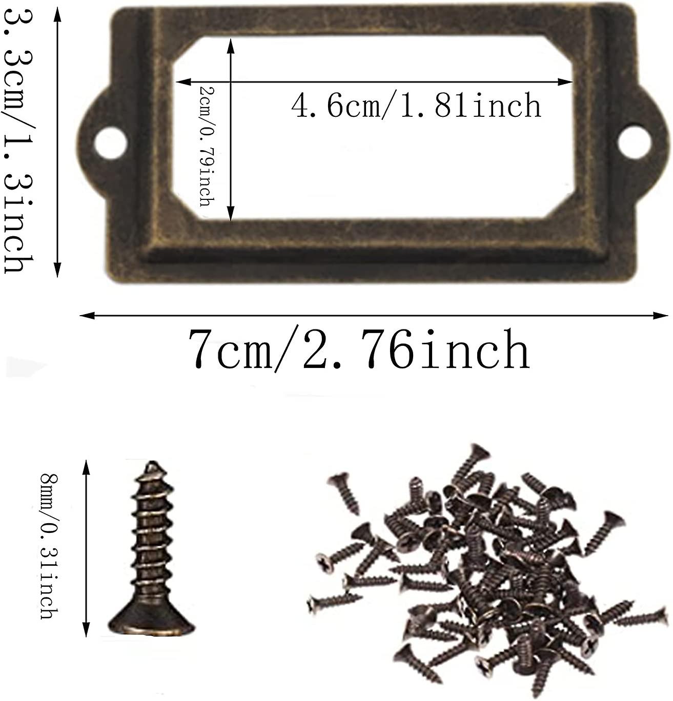 50 Pieces Frame Label Holders, Metal Label Holders, Drawer Name Card ...