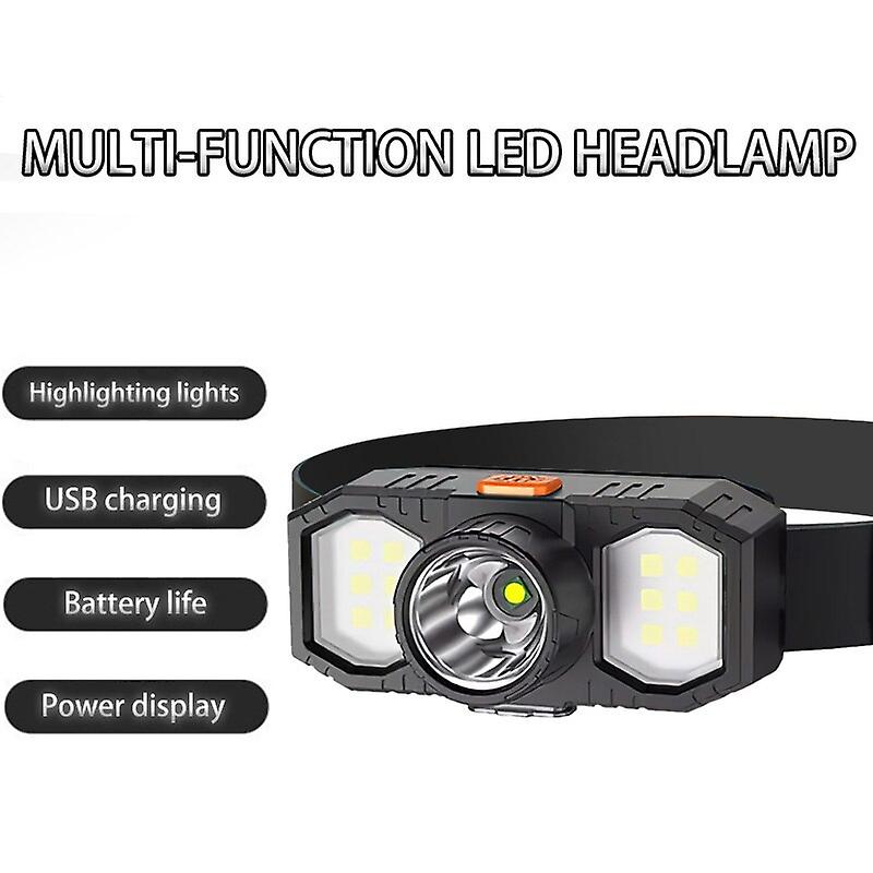 New LED Headlight COB Mini Portable USB Rechargeable Waterproof Fishing ...