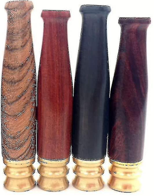 Cigarette Holder 4 Pieces Wooden Short Cigarette Tip Reusable Cigarette ...