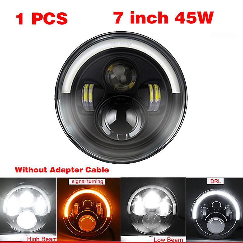 Car Led Headlight Off Road Car Led Lamp H4 7inch H4 Led Headlight Angel ...