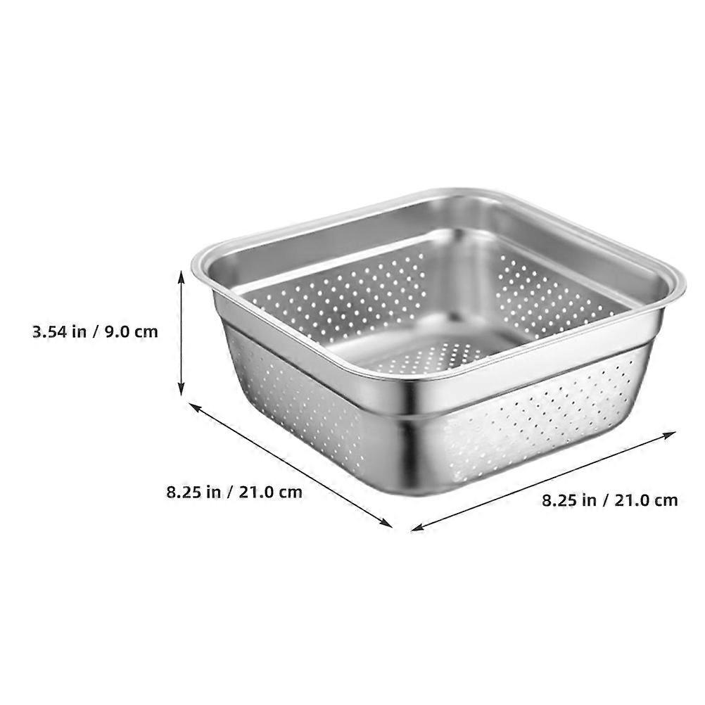 Stainless Steel Colander Large Capacity Basin Washing Vegetables Basin ...