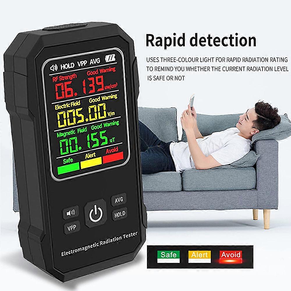 EMF Meter Radiation Detector High Frequency, Hand-held Digital LCD EMF ...