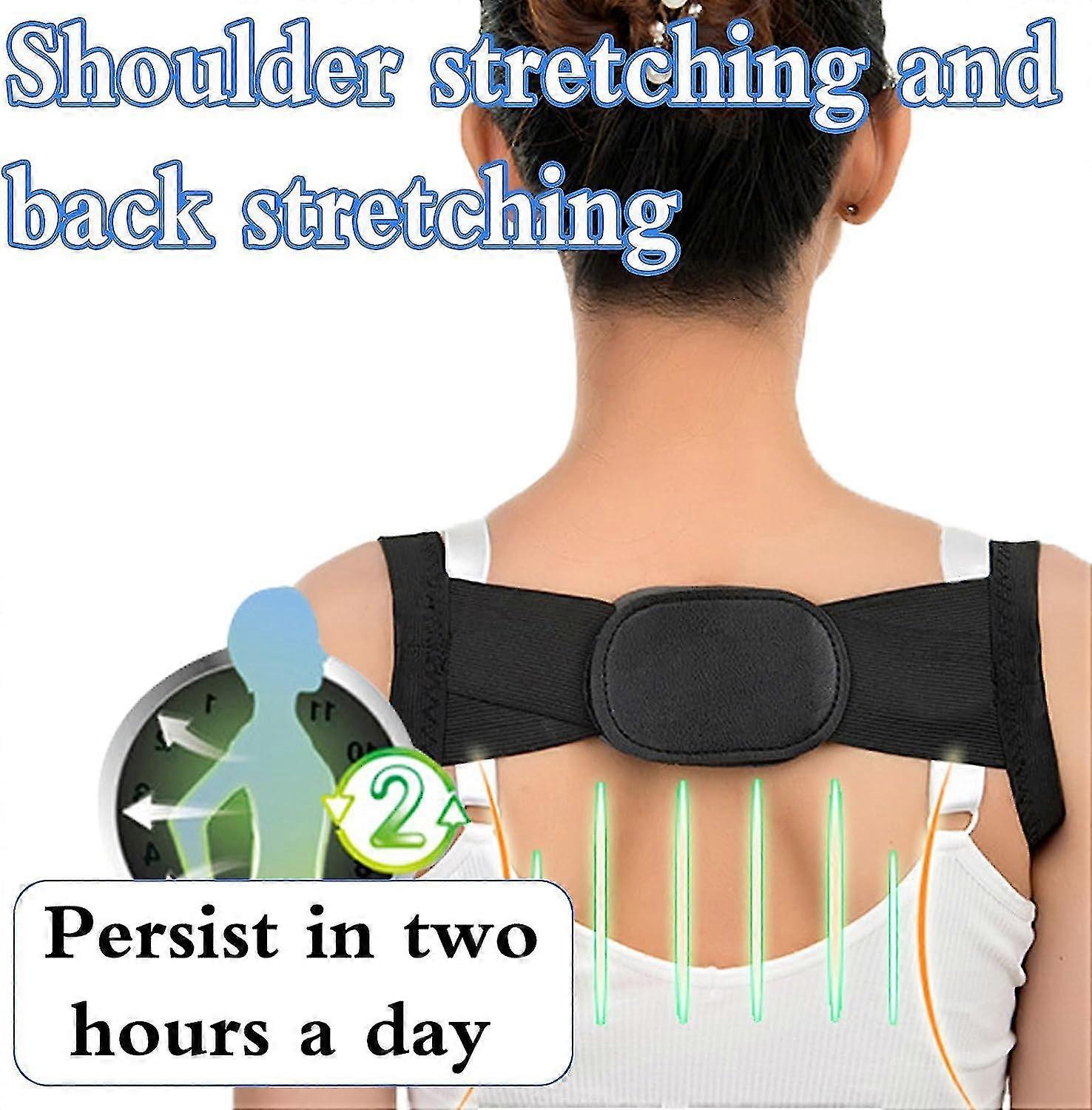 2pcs Posture Pro Fix Neck And Shoulder Corrector For Kids And Adult, Adjustable Hunchback ...