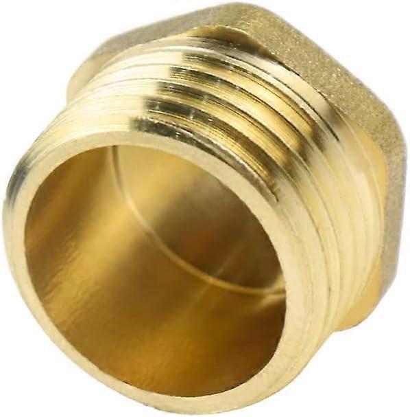 4 Pieces Brass Pipe Hex Head Plug Fittings 1/2" Male Thread Brass Plugs ...