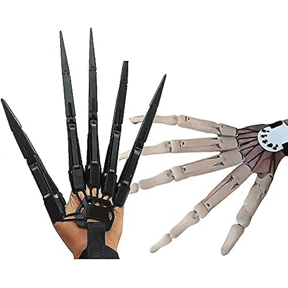 1 Pair Halloween Articulated Fingers Movable Joint Fingers Realistic ...