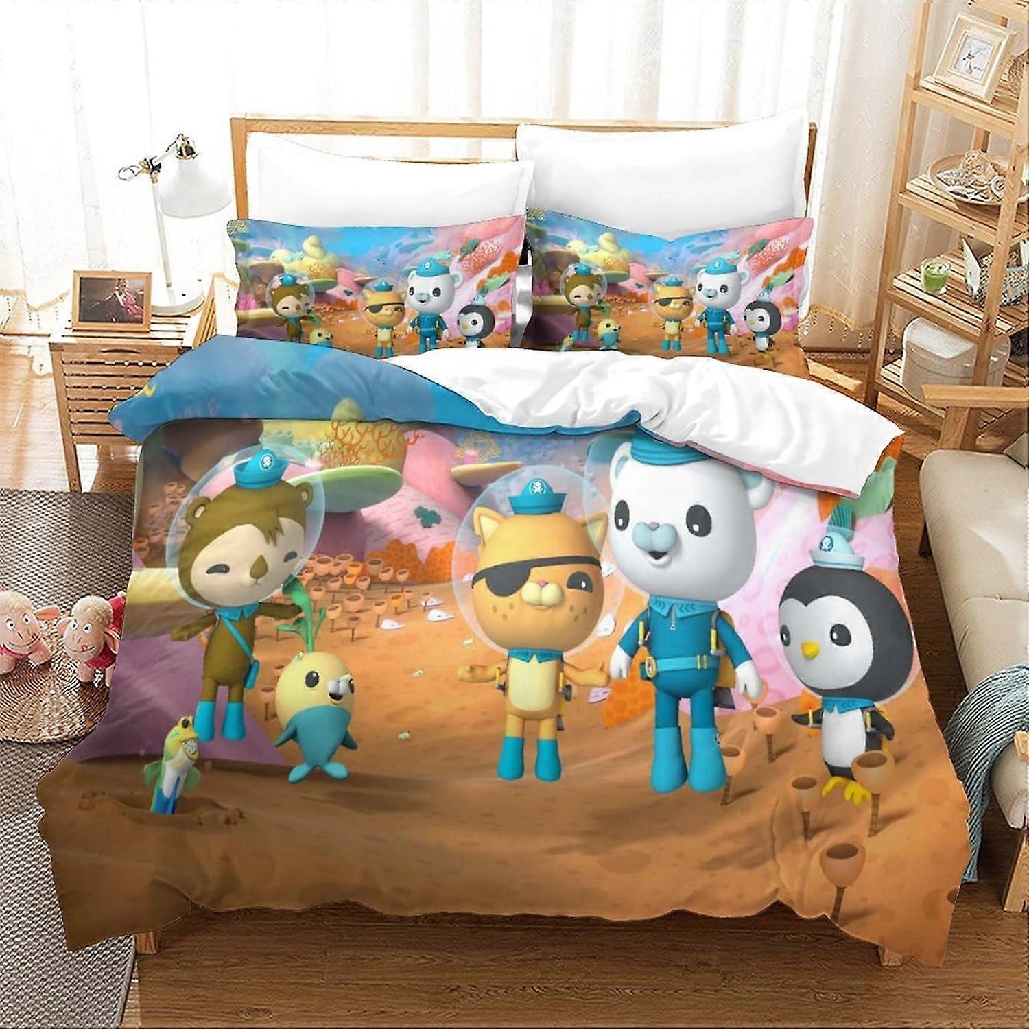 The Octonauts Bedding Set Cartoon Duvet Cover 3D Printed Bedding Set ...