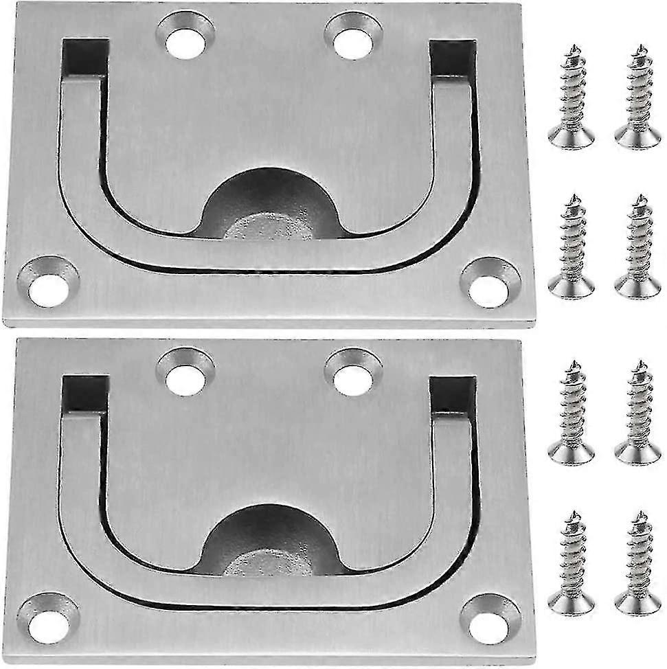 2 Pack Boat Flush Hatch Stainless Steel Marine Handle Boat Recessed ...