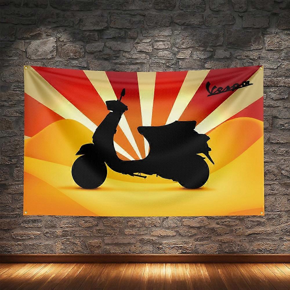 Vespa Service Moto Flag Polyester Digital Printing Italian Motorcycle ...