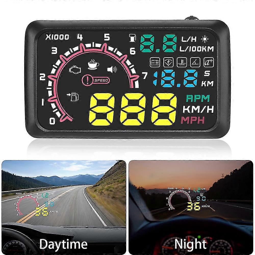 Multi-function Car 5.5 Inch Hud Speeding Warning Windshield Projector ...
