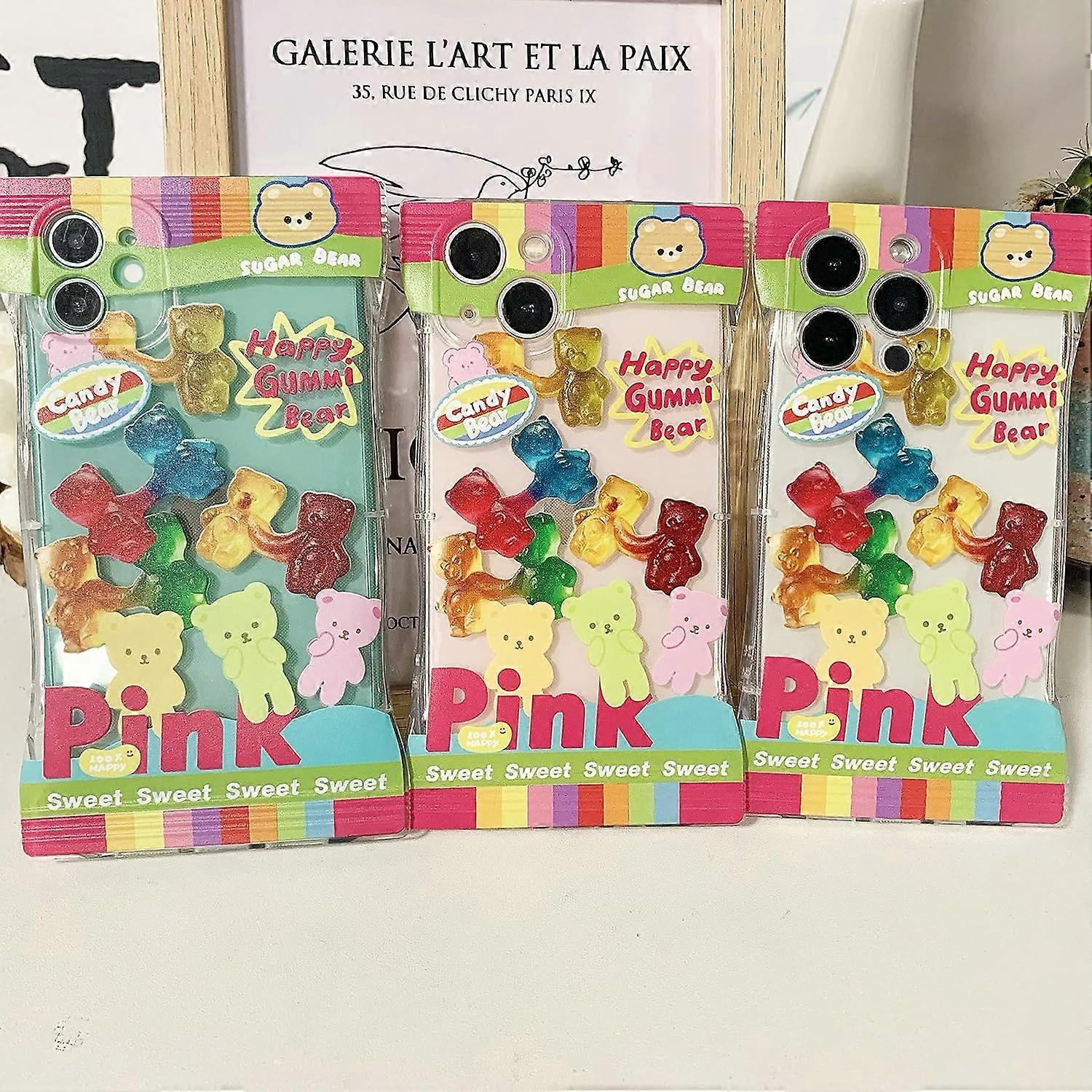 Snack Bag Gummy Bear Phone Case Compatible with iPhone 13 Pro Case Lens Protection Cute Sugar ...