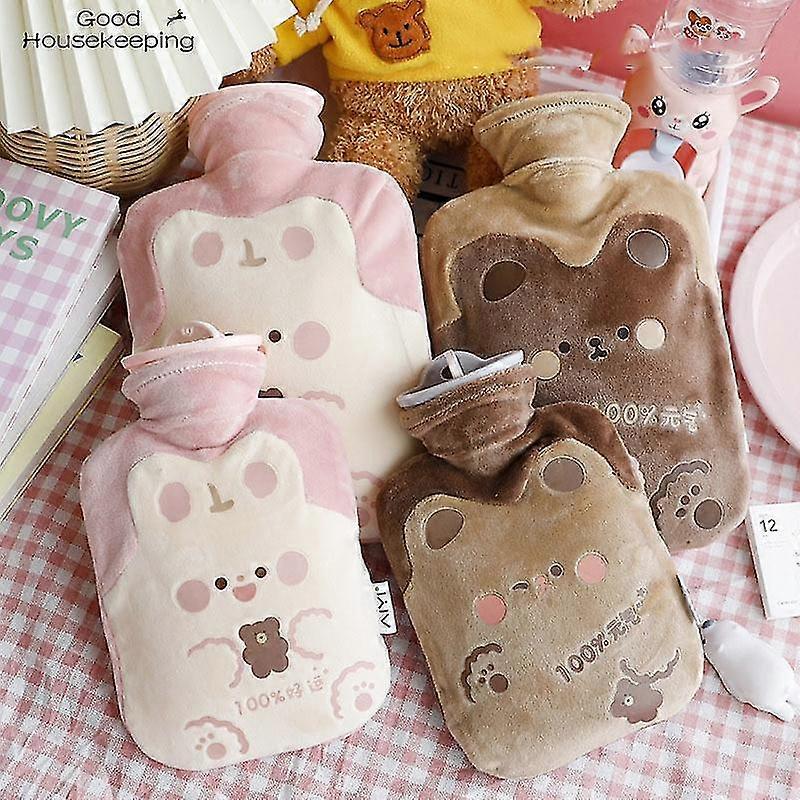Cute Hot Water Bottle Bag For Girls Plush Shoulder Hand Warmer Heat ...
