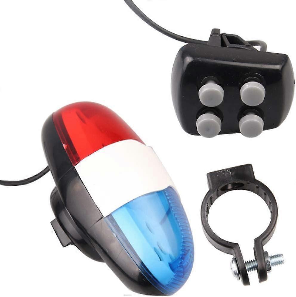 Bike Police Lights Horn Electronic Cycling Tail Lamp Horn 4 Sounds 6 ...