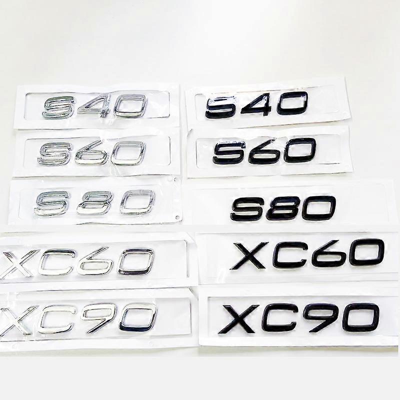 3D ABS Black Car Emblem Sticker For Volvo Letters On The Trunk XC60 ...