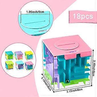 18 Pieces Money Maze Puzzle Box Puzzle Money Holder Box for Cash Maze ...