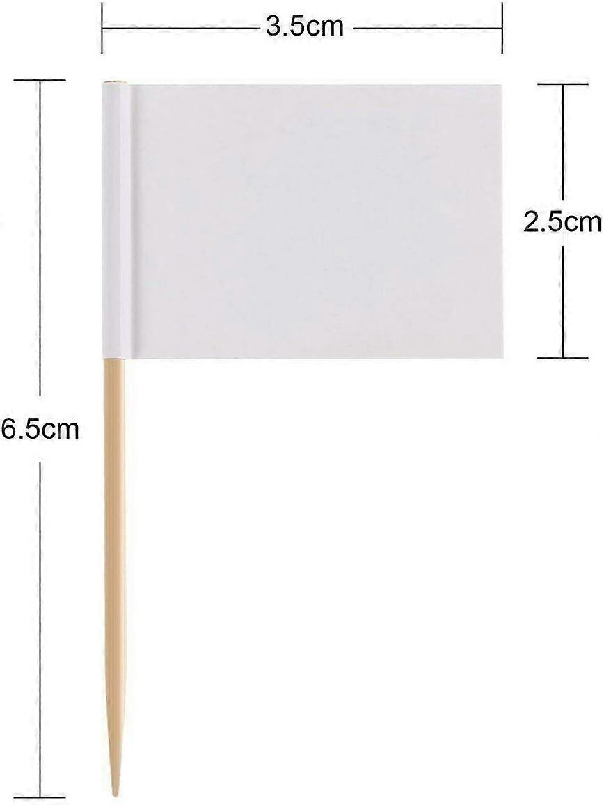 Toothpick Flags, White, 100 Pcs, Cheese Markers, Cheese Labels For ...