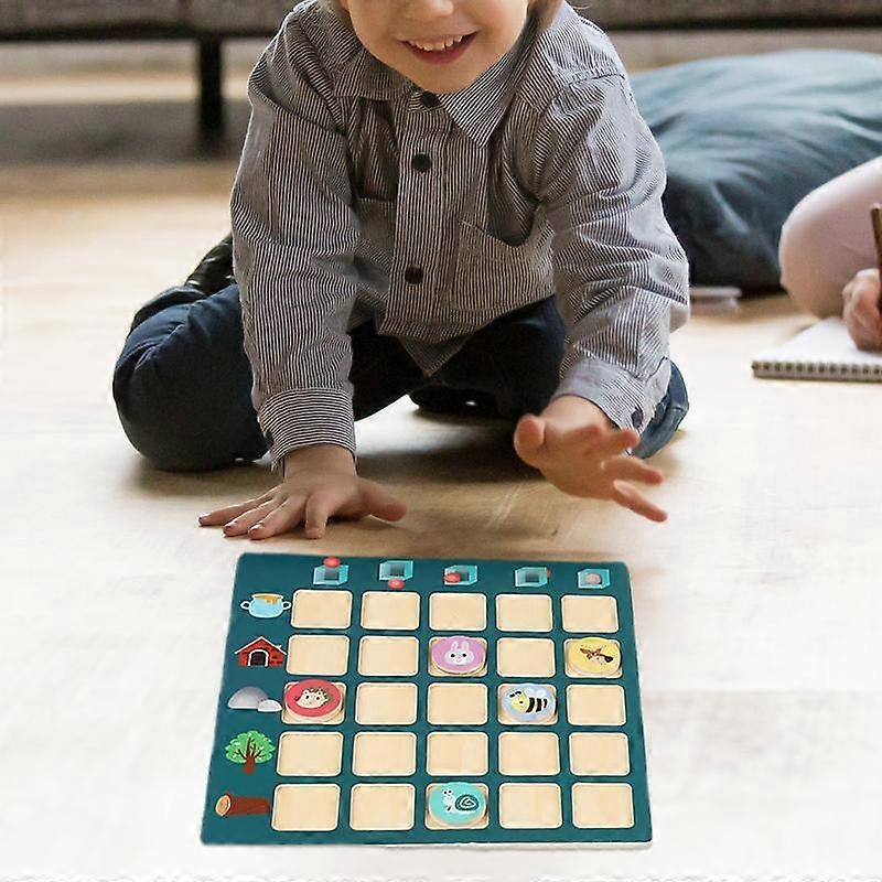 Fun Cartoon Children Educational Wooden Toys Spatial Thinking Logic ...