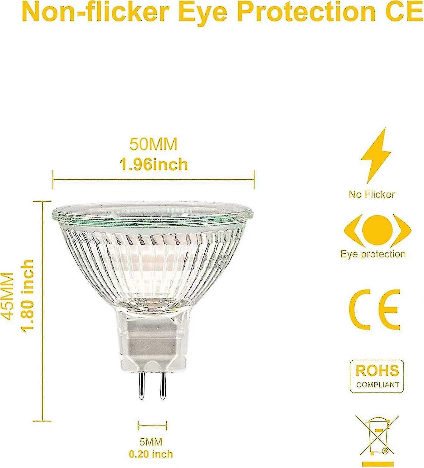 Halogen Light Bulbs, 12v 50w Spotlight Bulb Dimmable For Ceiling Light ...