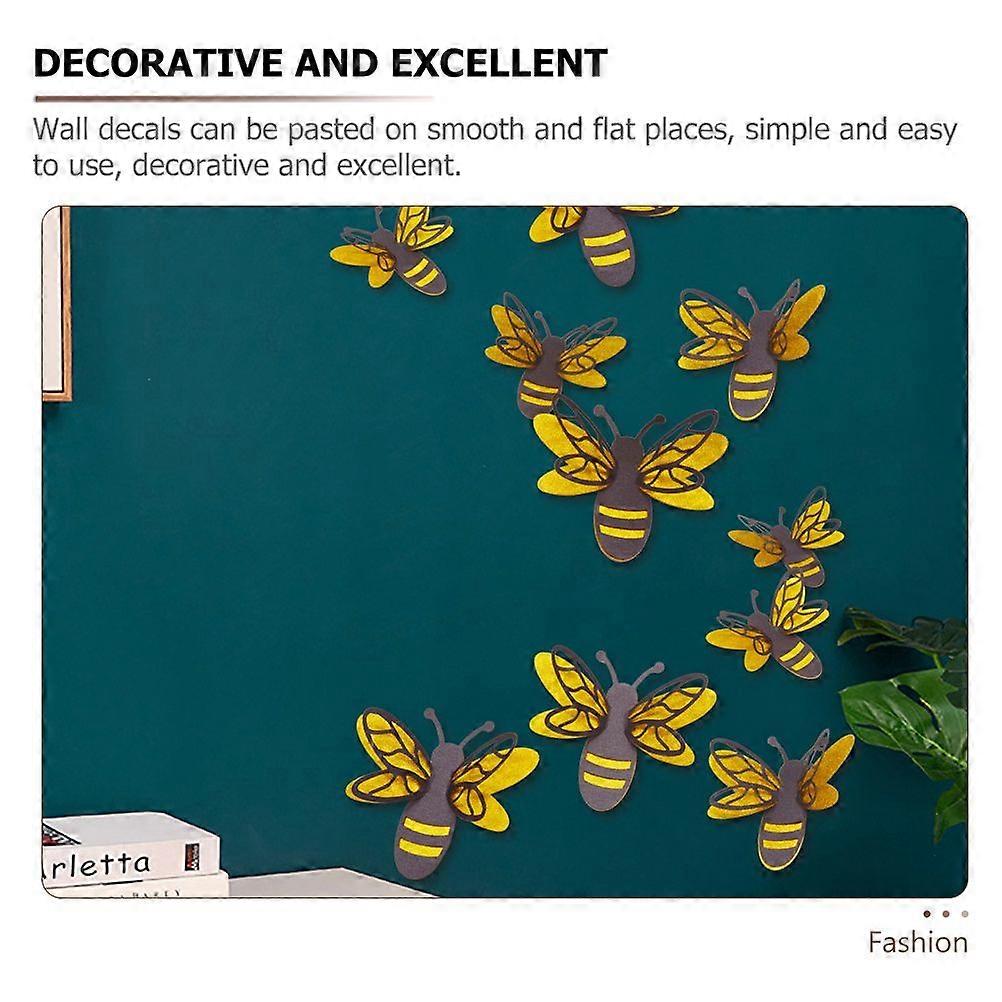 12 pcs Decorative Bee Wall Stickers 3D Bee Wall Decals Kids Room Bee ...