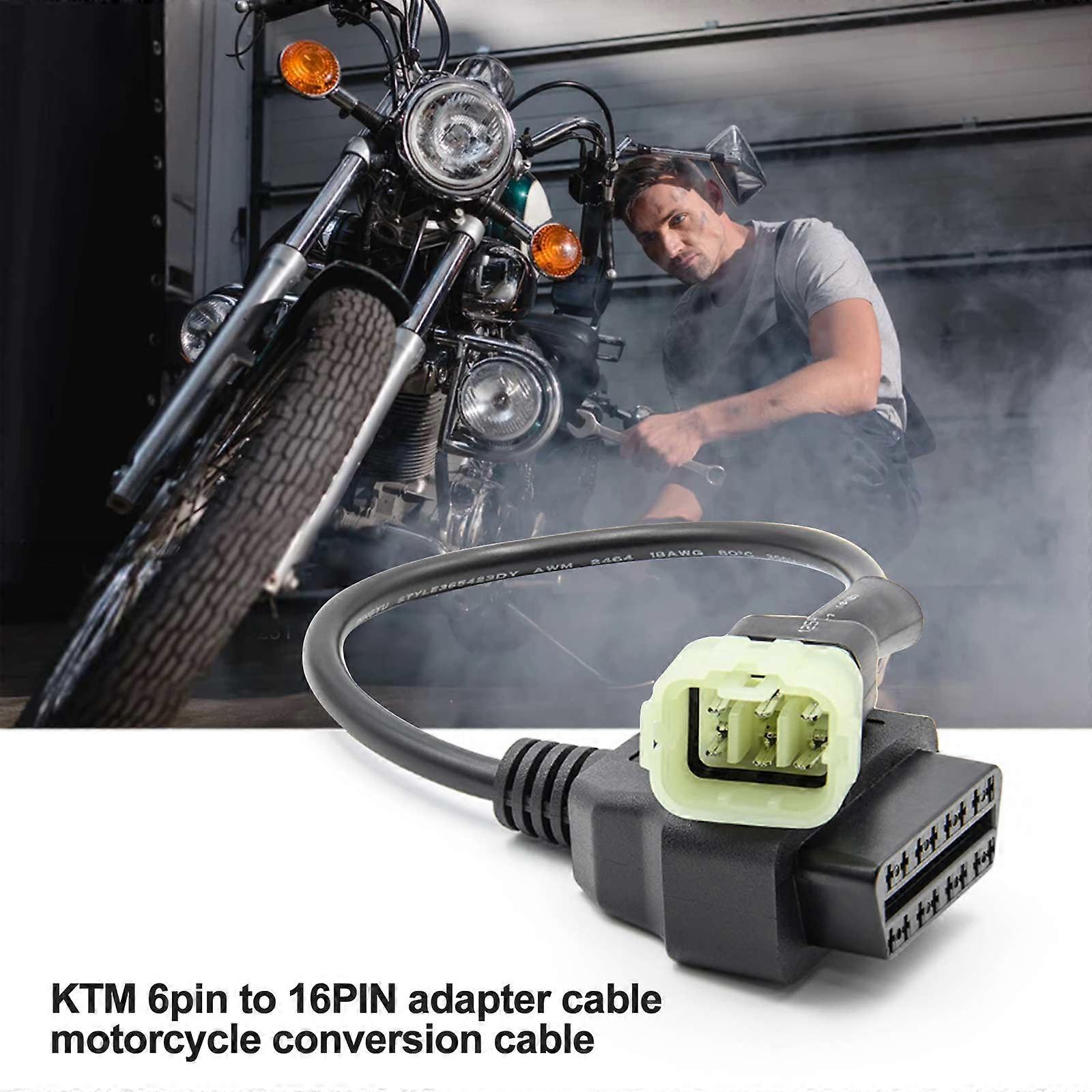 Diagnostic Cable for KTM Motorbikes: 6 Pin Male to 16 Pin Female ...