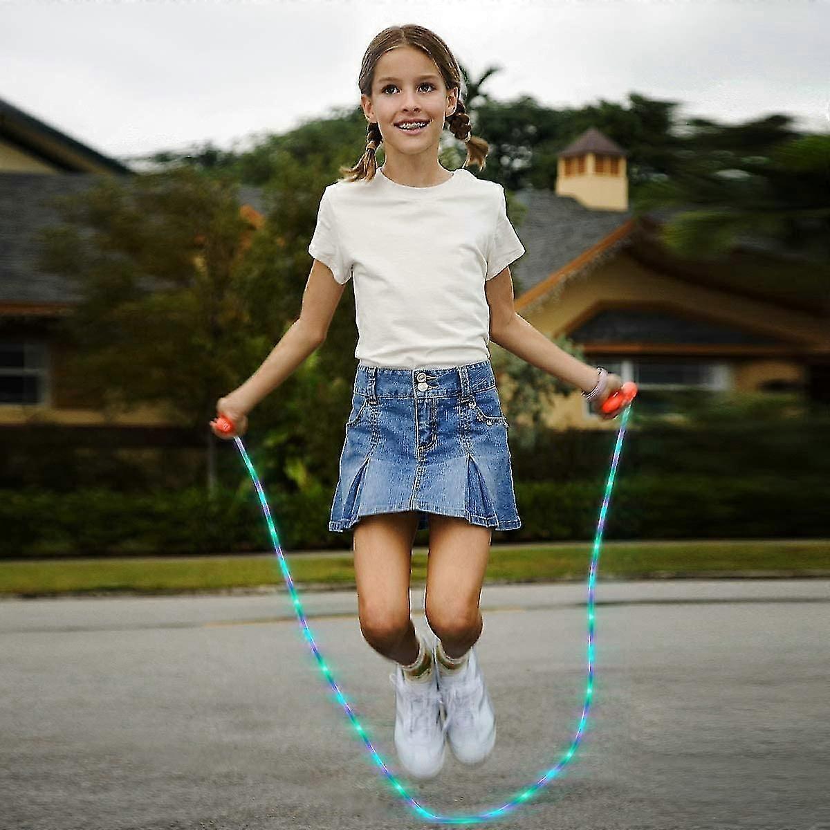 Set Of 2 Led Jump Ropes, Adjustable Length And Three Light Modes ...