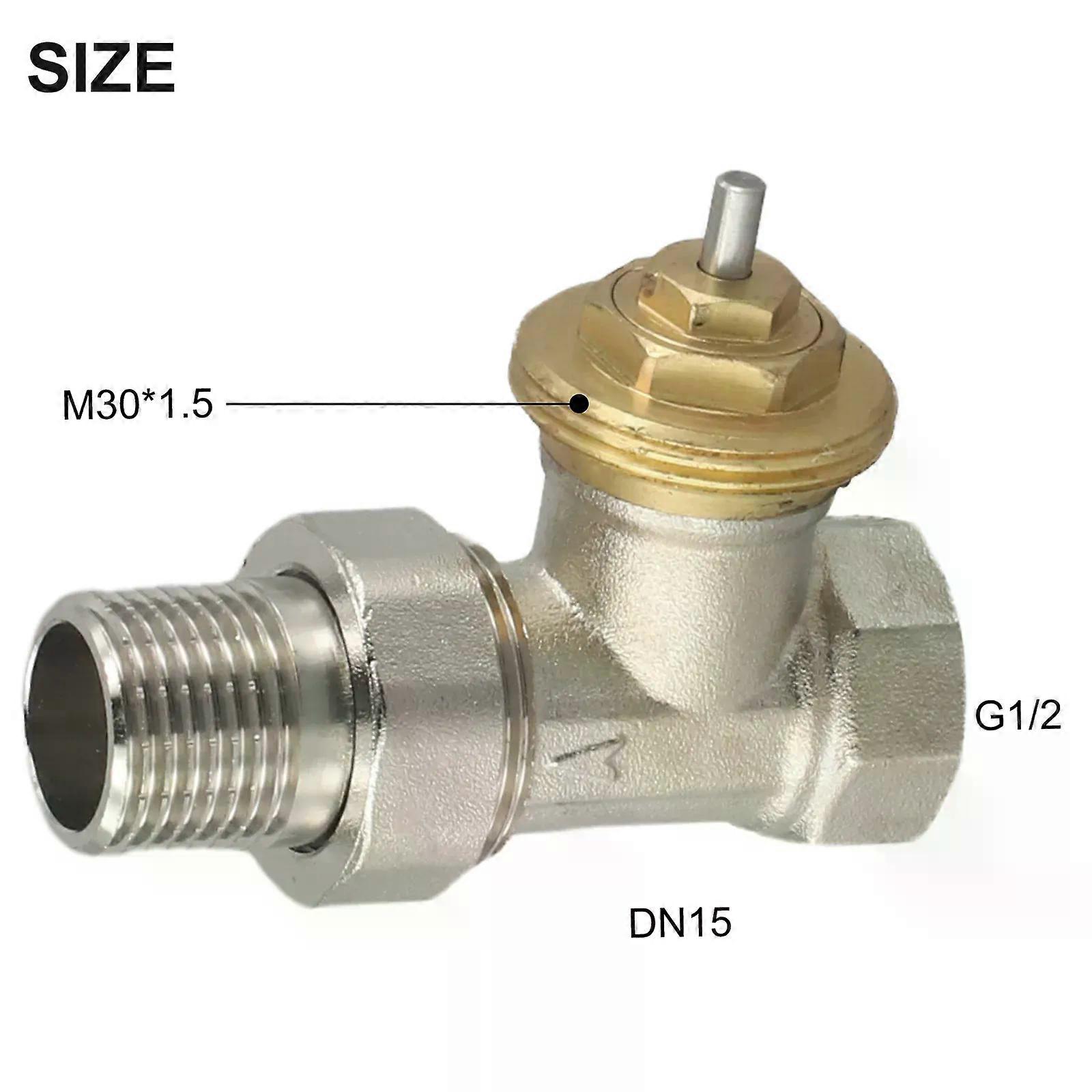 DN15 DN20 DN25 Brass Straight Radiator Valve Without Thermostatic Head ...
