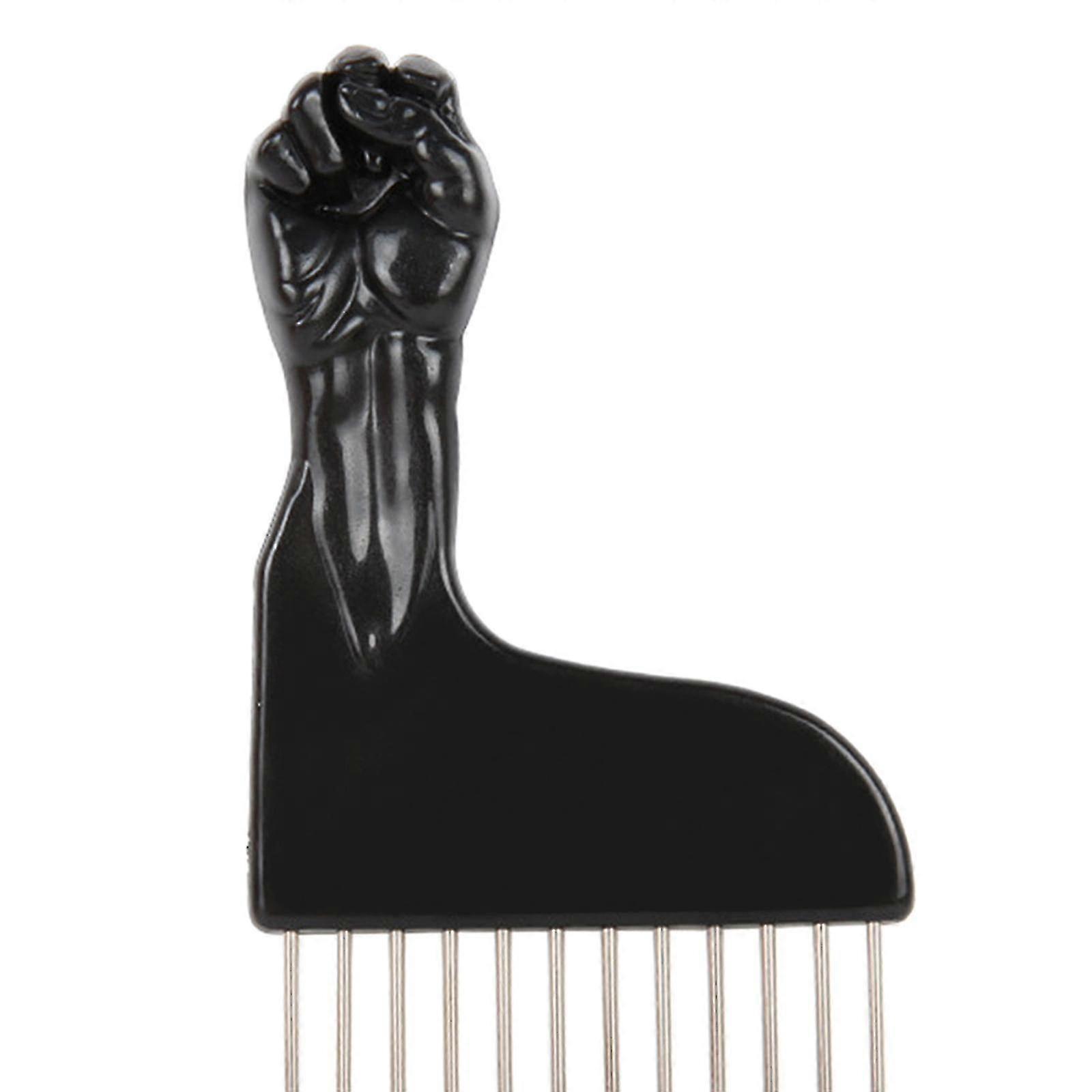 2025 Metal Afro Comb Hair Pick with Folding Handle, Fist Design for ...