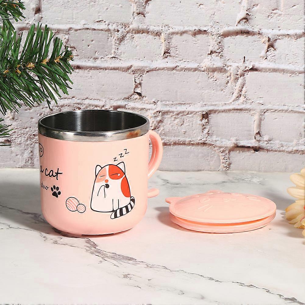 Household 304 Stainless Steel Cartoon Children Cup Double Deck Water ...