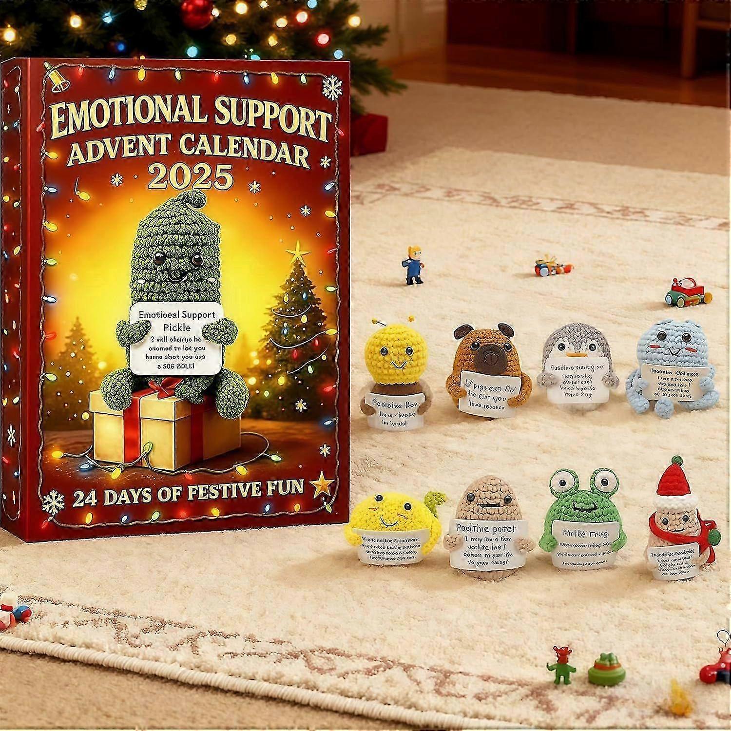 Emotional Support Advent Calendar 2025 24-Day Christmas Countdown with ...