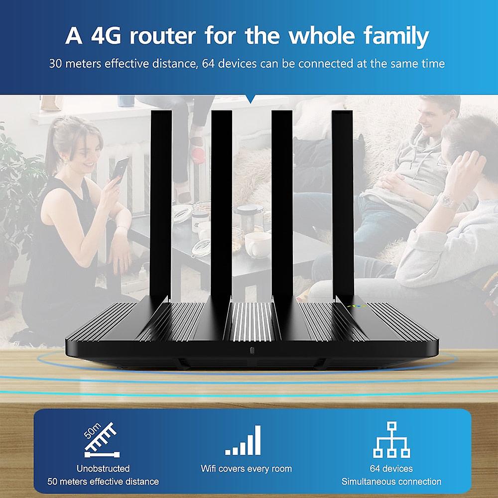 4G Lte Router 1200mbps Wireless 2*lan Sim Card Slot Wireless Cat4 4g ...