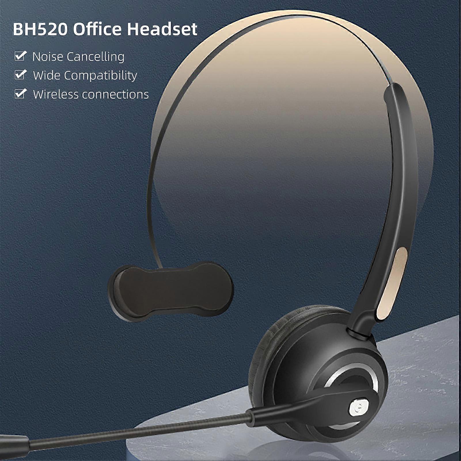 BH520 Office Headset Noise Cancelling Wide Compatibility Wireless ...