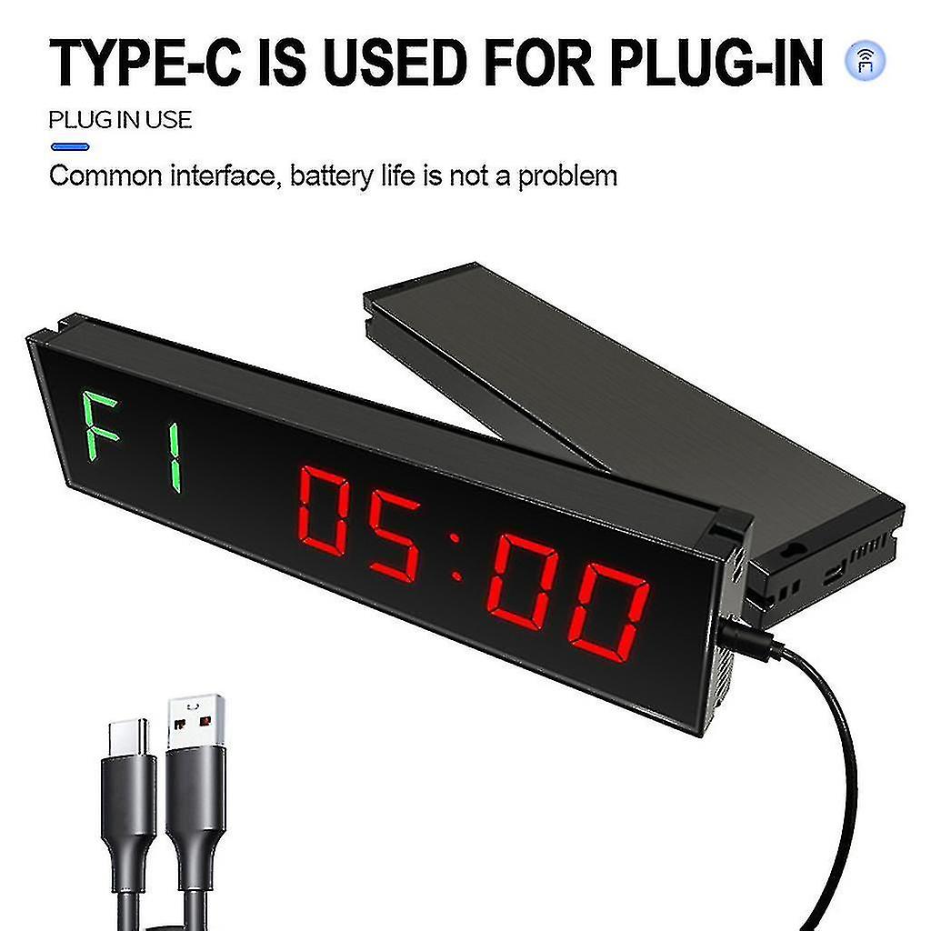 Large Gym Timer Clock Gym Stopwatch Count Down/up, Workout Timer ...