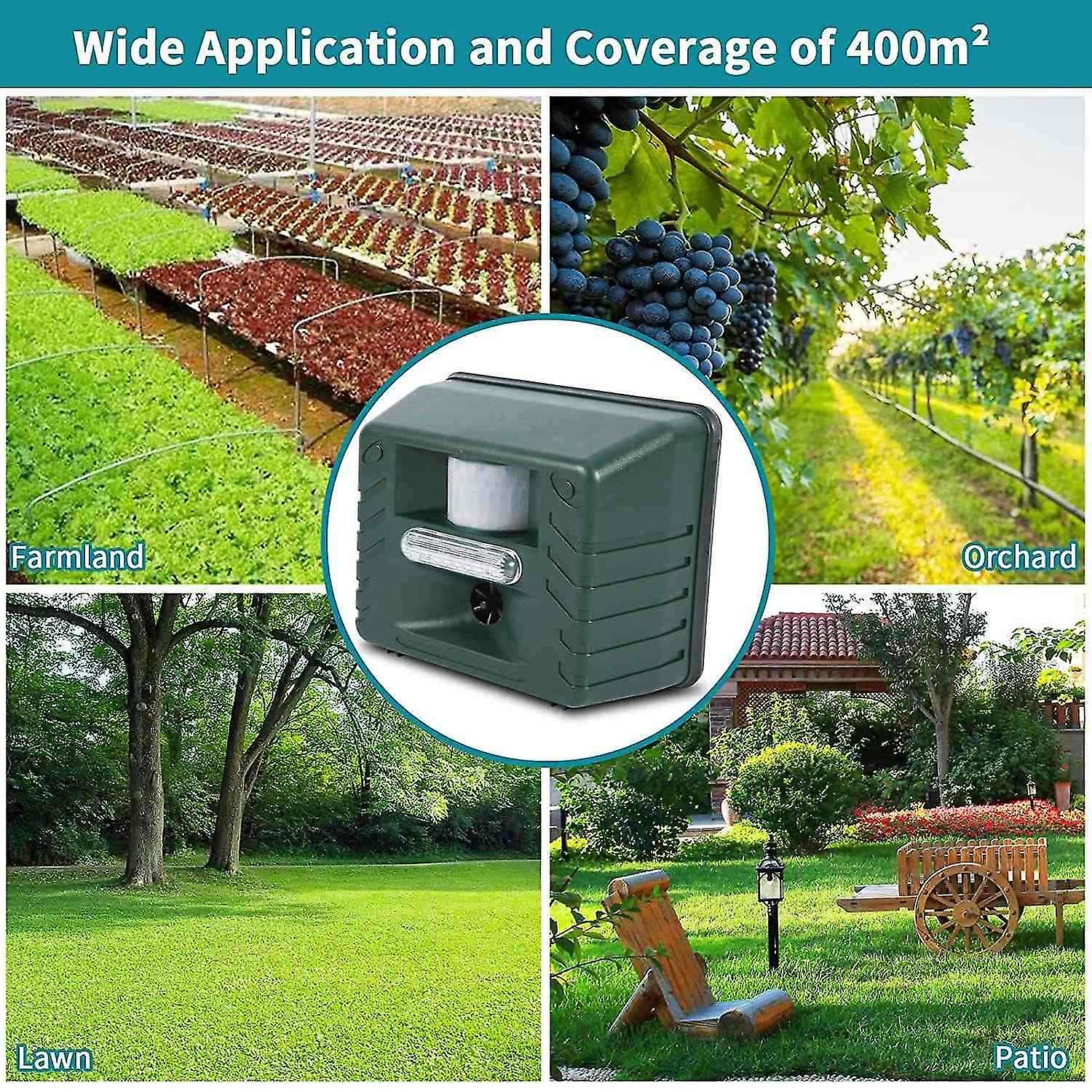 Outdoor Bird Repeller Ultrasonic Animal Repellent Outdoor Ultrasonic ...