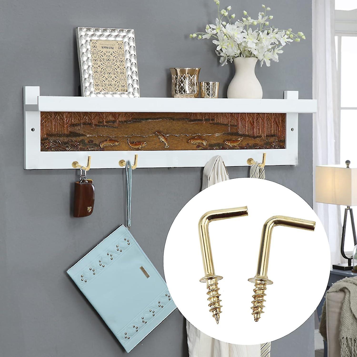 100pcs 1.5cm Right Angle Screw Hooks, Square Screw Hooks, L Shaped ...