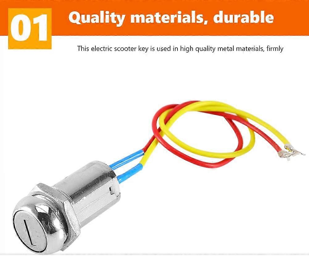 Electric Scooter ignition switch 2-pin key switch ignition switch with ...