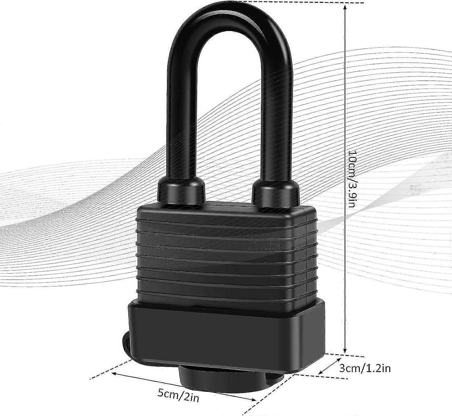 6pcs Waterproof Padlocks With 12 Steel Keys 1-9/16inch Wide Anti-theft ...